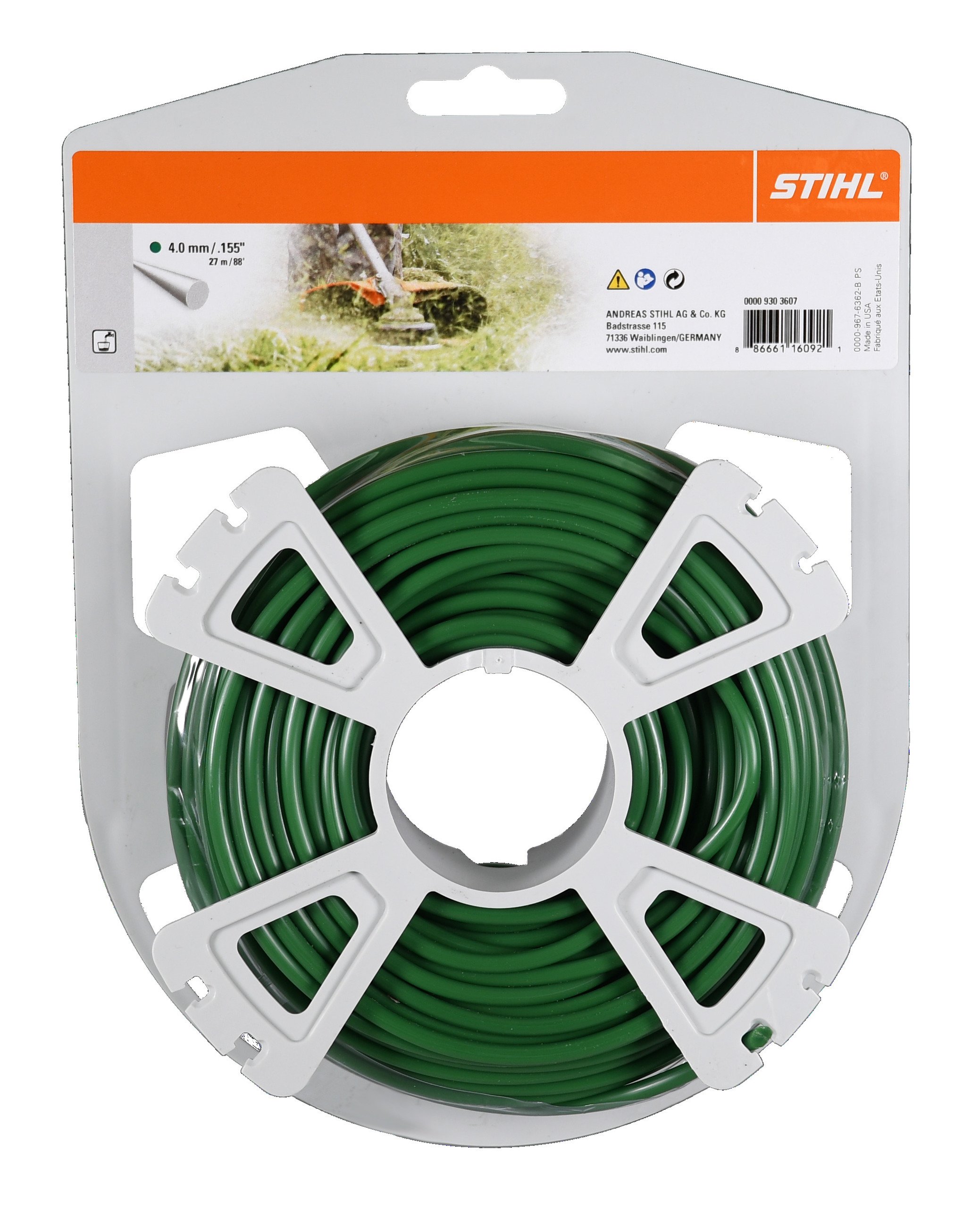 Stihl Strimmer Thread round dark green 4 mm GRUBE.EU