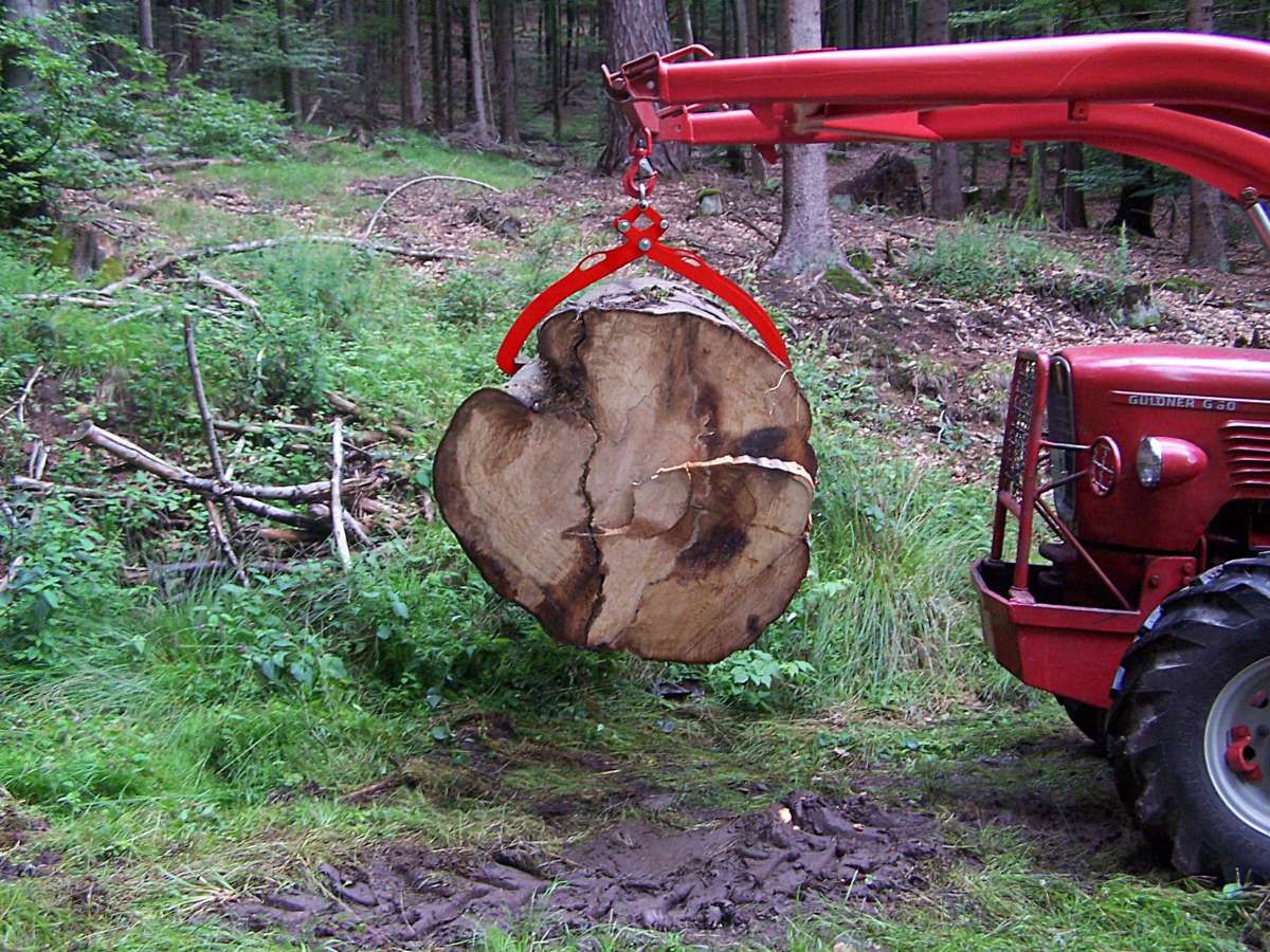 Mechanische Holzverladezange 1000 kg mit 3 Greifarmen | Holzgreifer ...